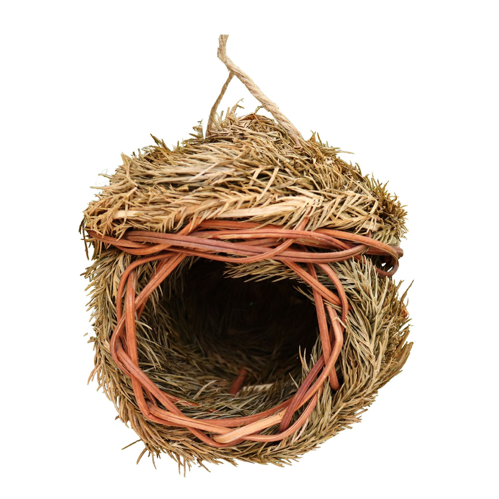 Straw Woven Bird Cage Hand-Woven Bird House Bird Garden Decoration ...