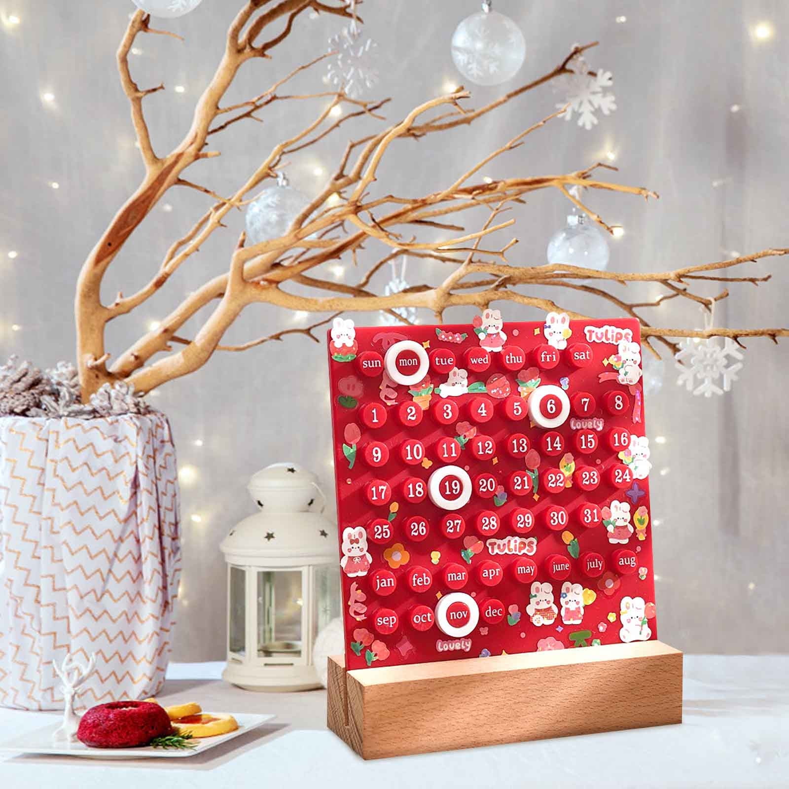 Vintage Diy Hoop Perpetual Calendar Countdown Calendar Cute Desk ...