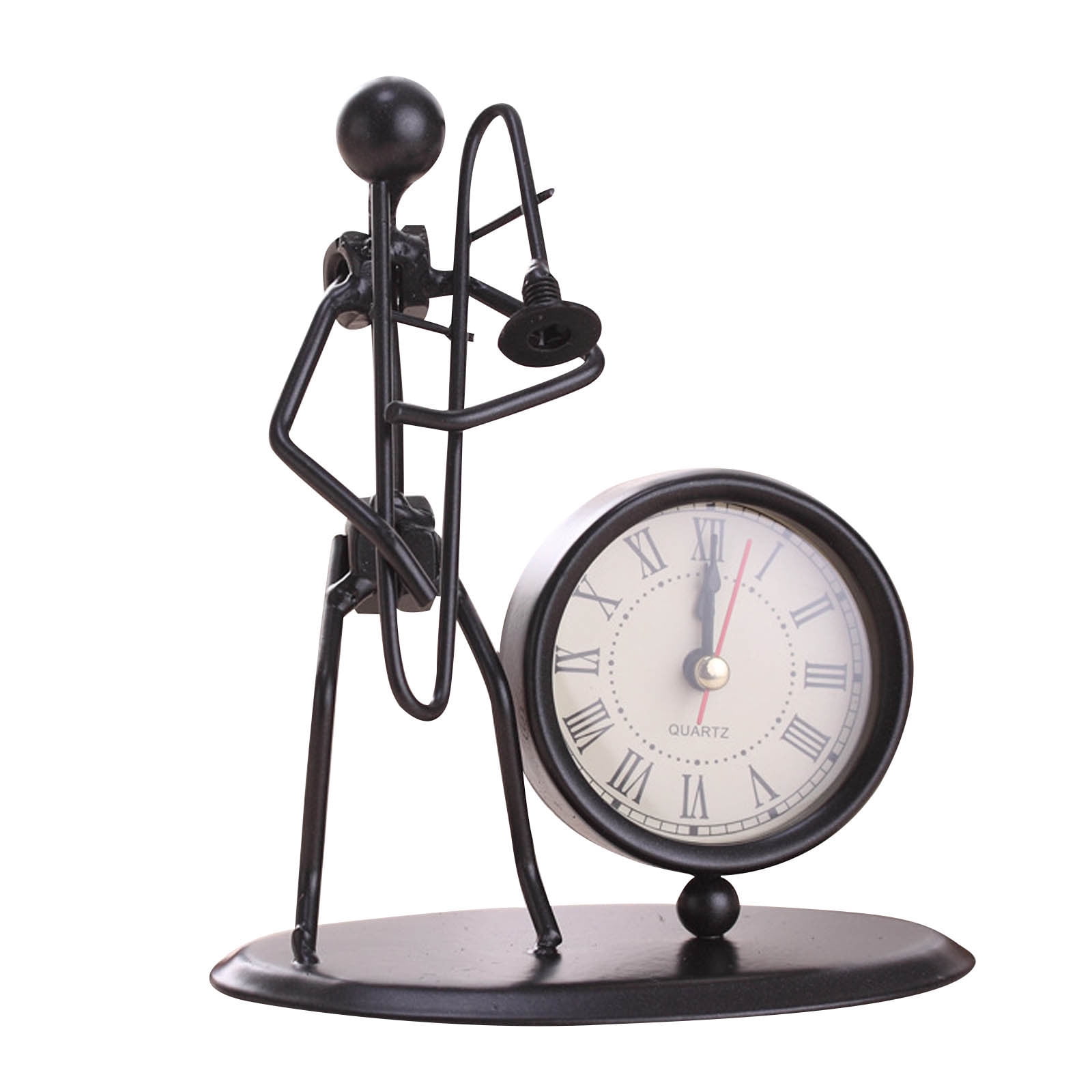 Wrought Iron Musical Instrument Villain Clock Wrought Iron Retro ...