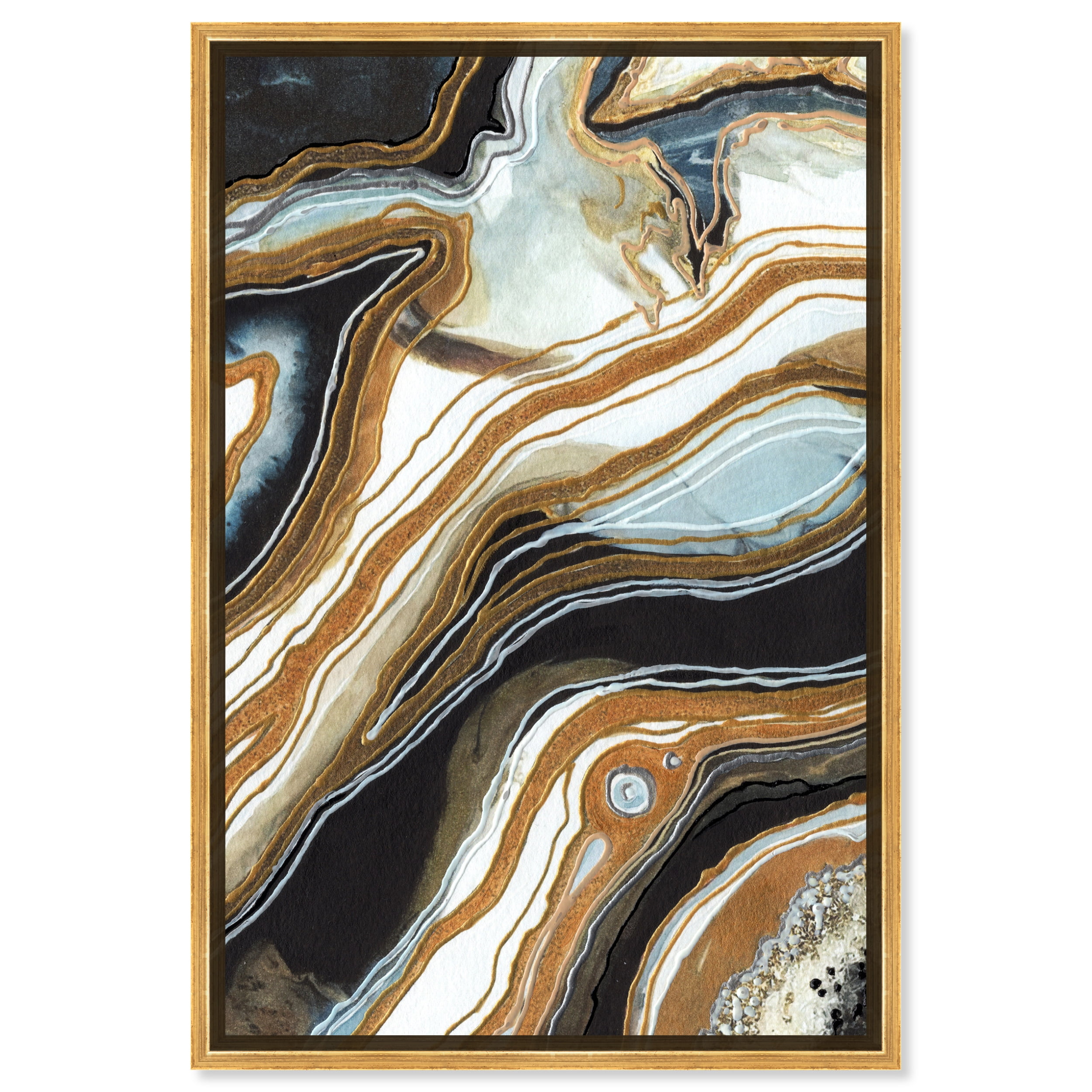 Black And Gold I Mineral, Agate & Geode Wall Art Canvas Wall Art by Art ...