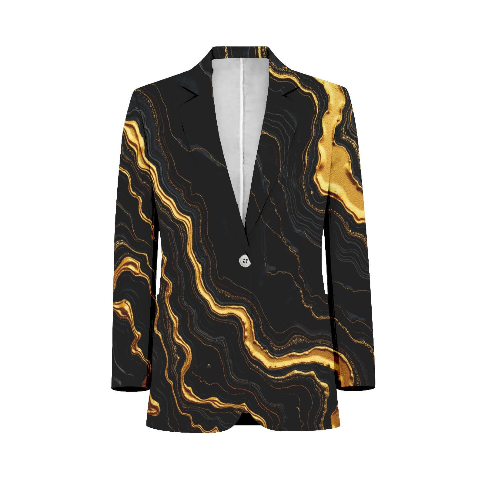 Black And Gold Marble Texture Customized Men's Suits full man Shawl ...