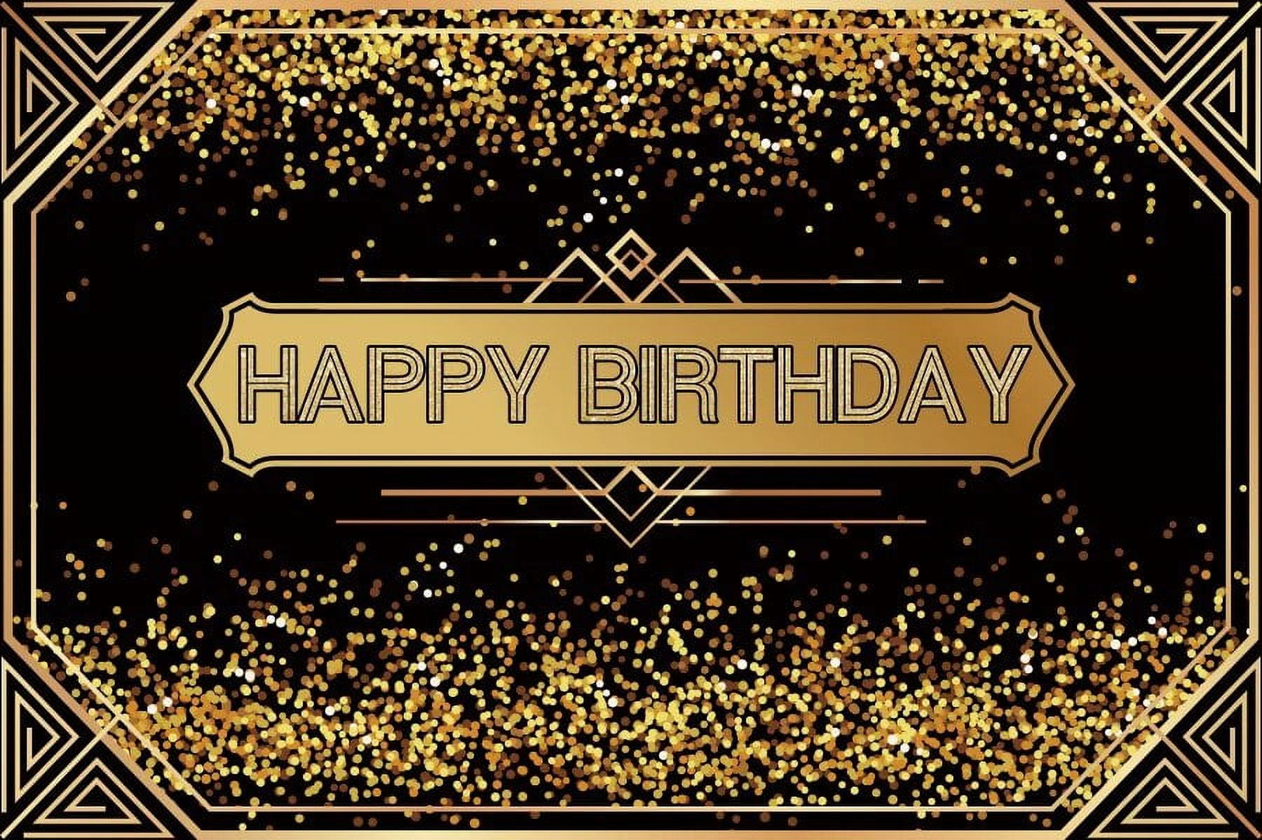 Black And Golden Retro Texture Birthday Background Luxury Party Crazy ...