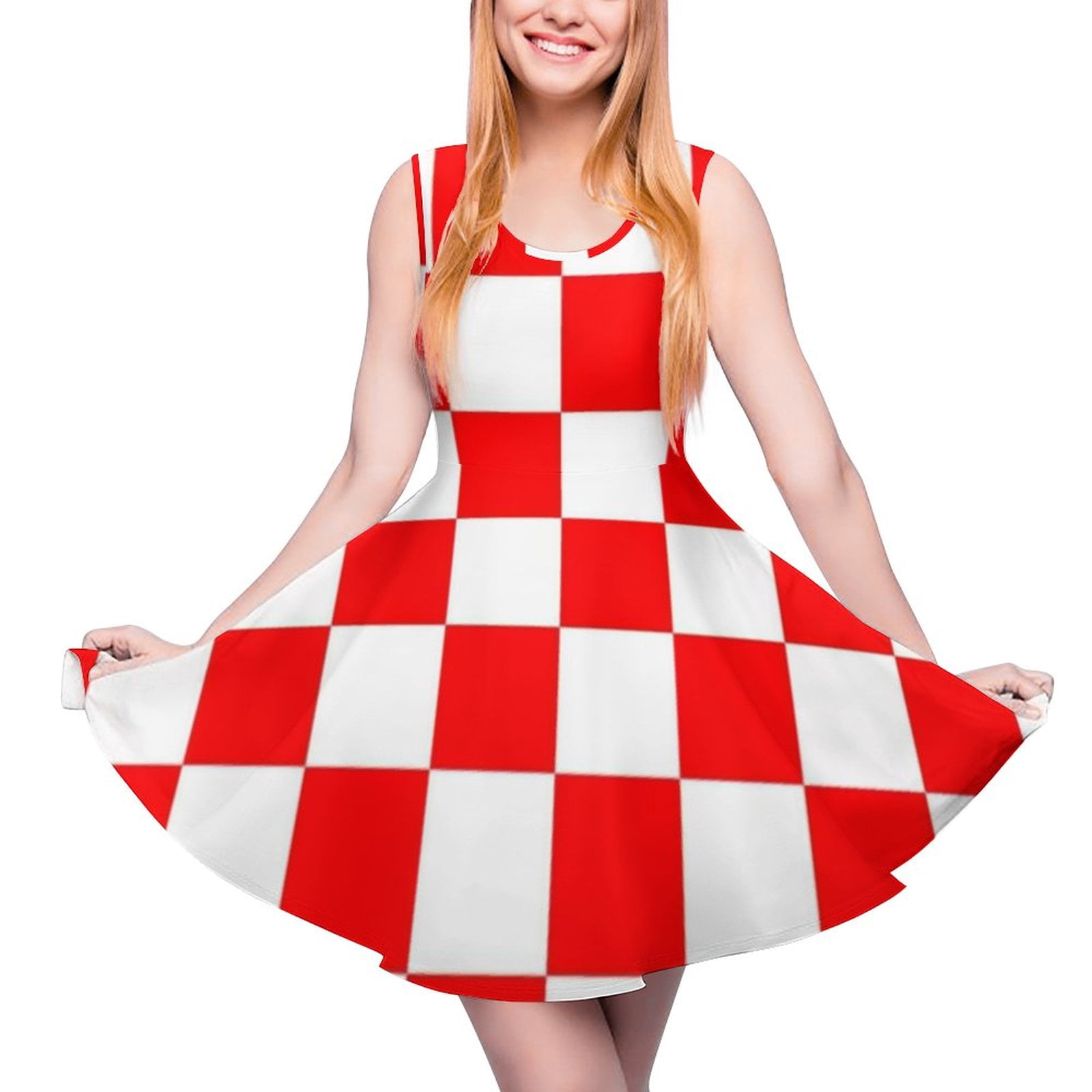 Black And Green Two T Dress Mod Checkers Pretty Dresses High Waist ...