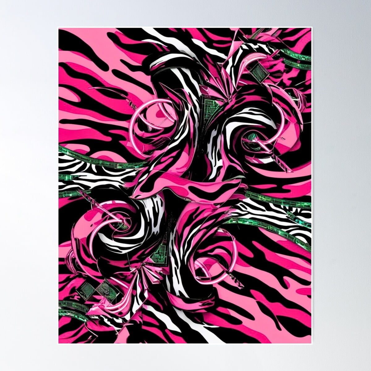 Black And Pink Graphic Stripe Camouflage Fusion With Camo Tiger Stripes ...
