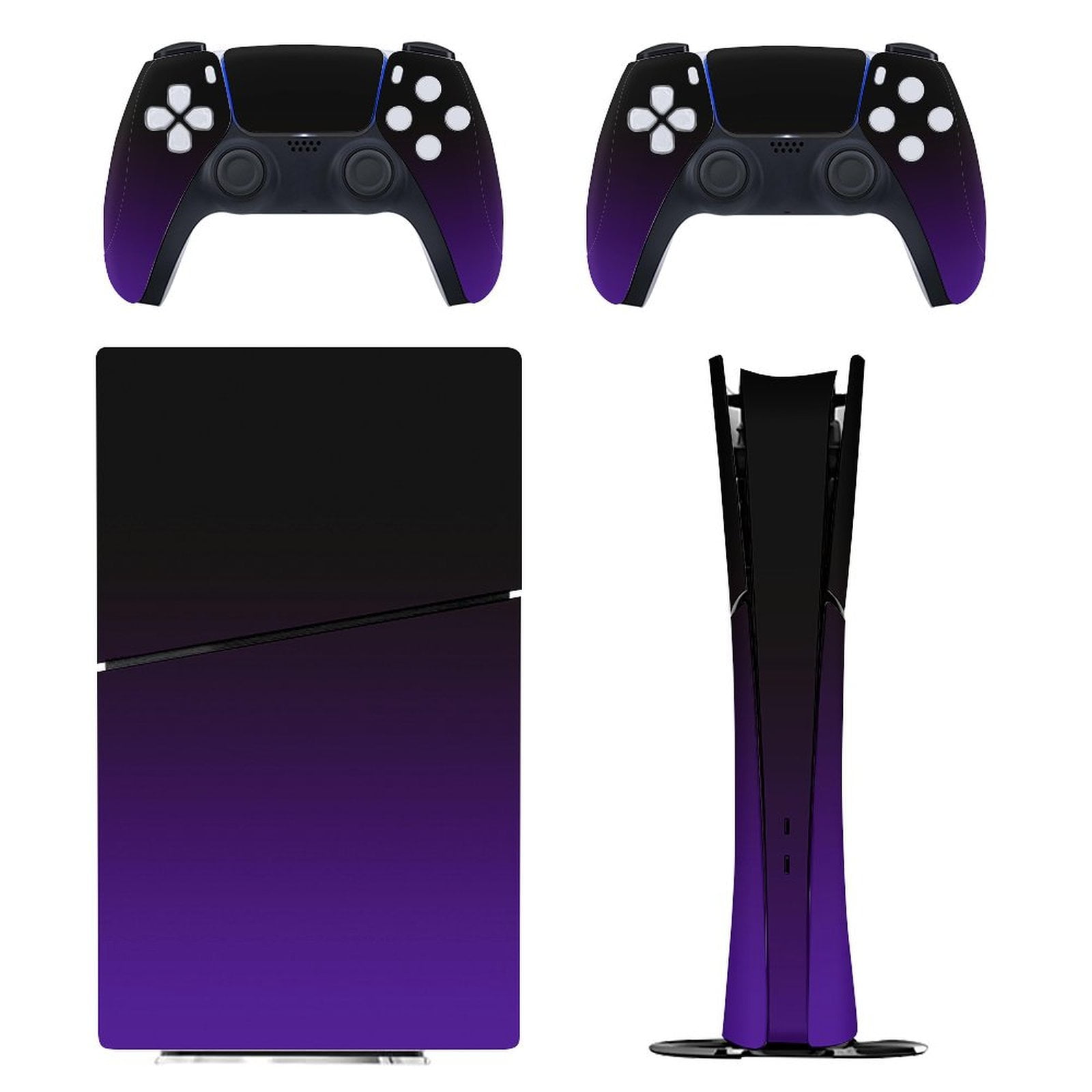 Black And Purple Gradient PS5/PS5 Pro/PS5 Slim Digital Disc Skin ...