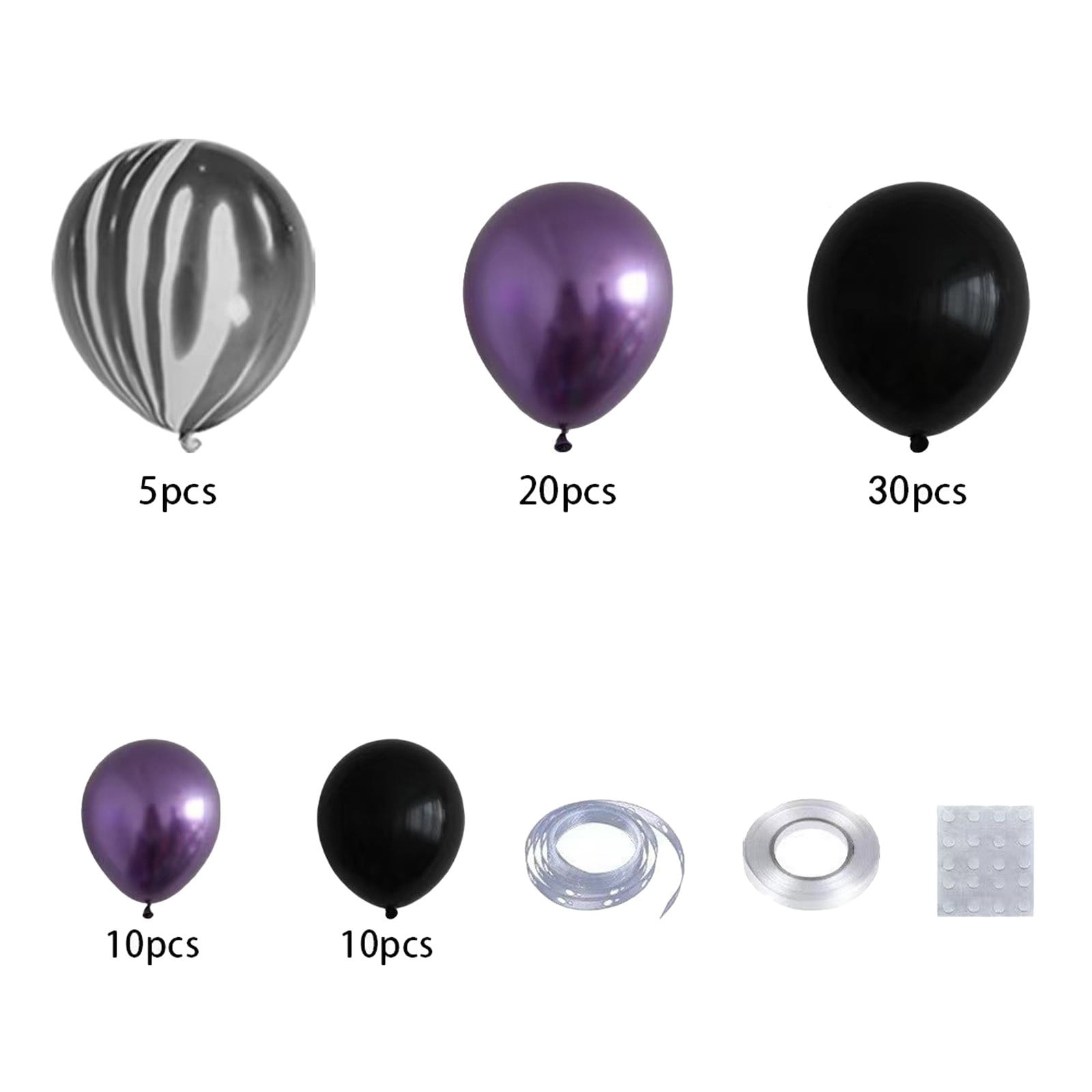 Black And Purple Latex Balloon Fast Filling Water Balloons Champagne ...