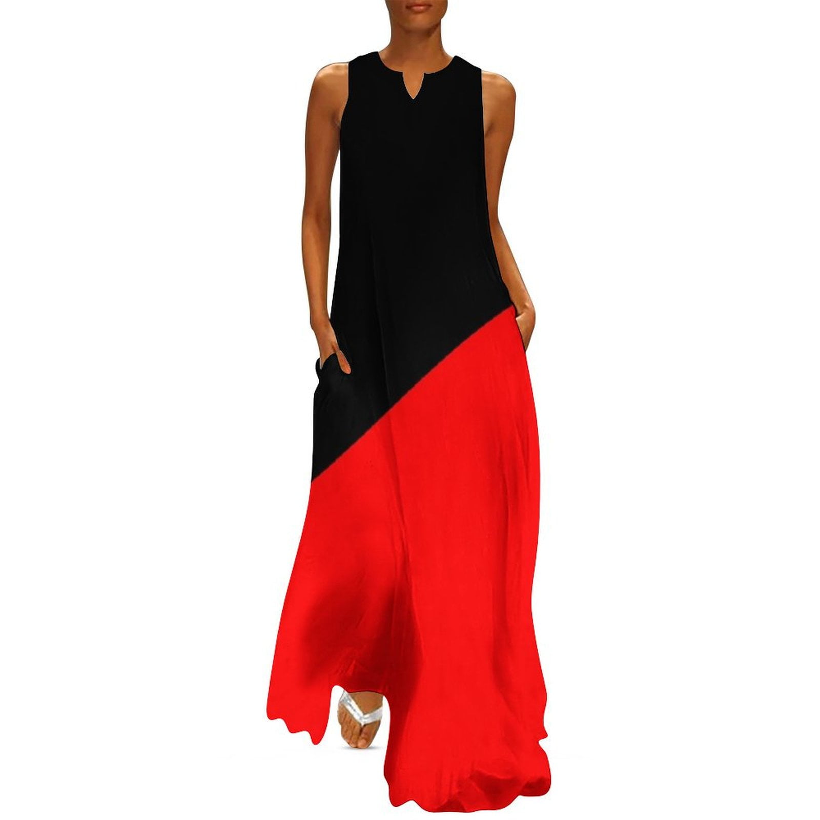 Black And Red Long Dress Clothing female women clothing 2024 new ...