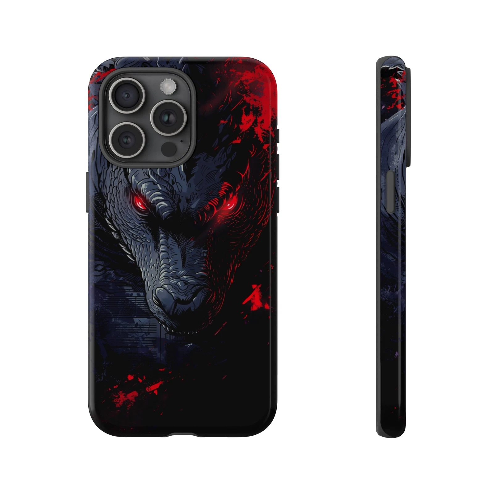 Black And Red Monster Abstract Art Gift Phone Case for iPhone 11 12 13 ...