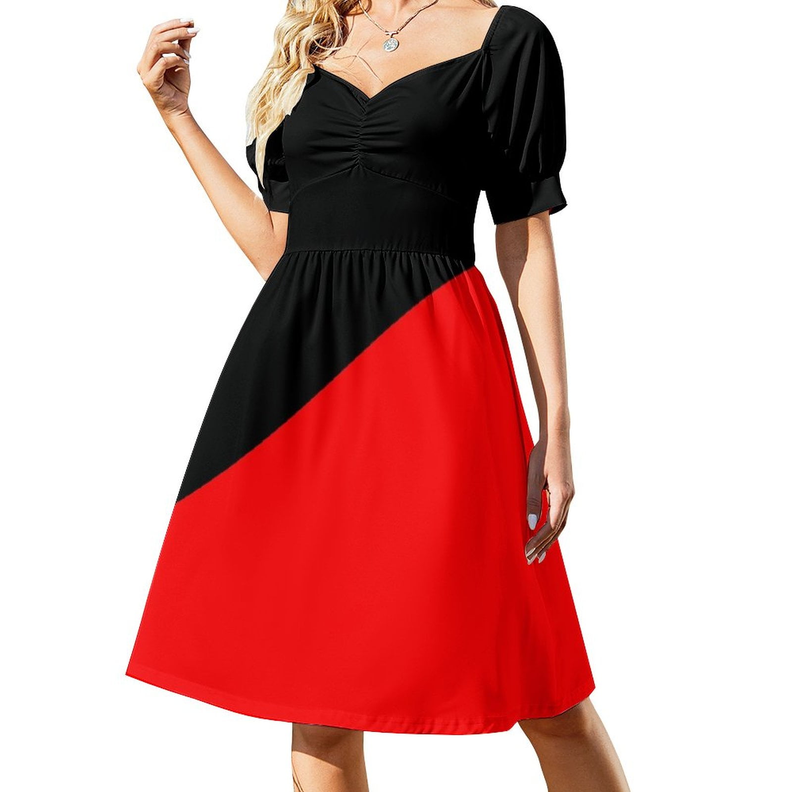 Black And Red Sleeveless Dress women's evening dresses chic and elegant ...
