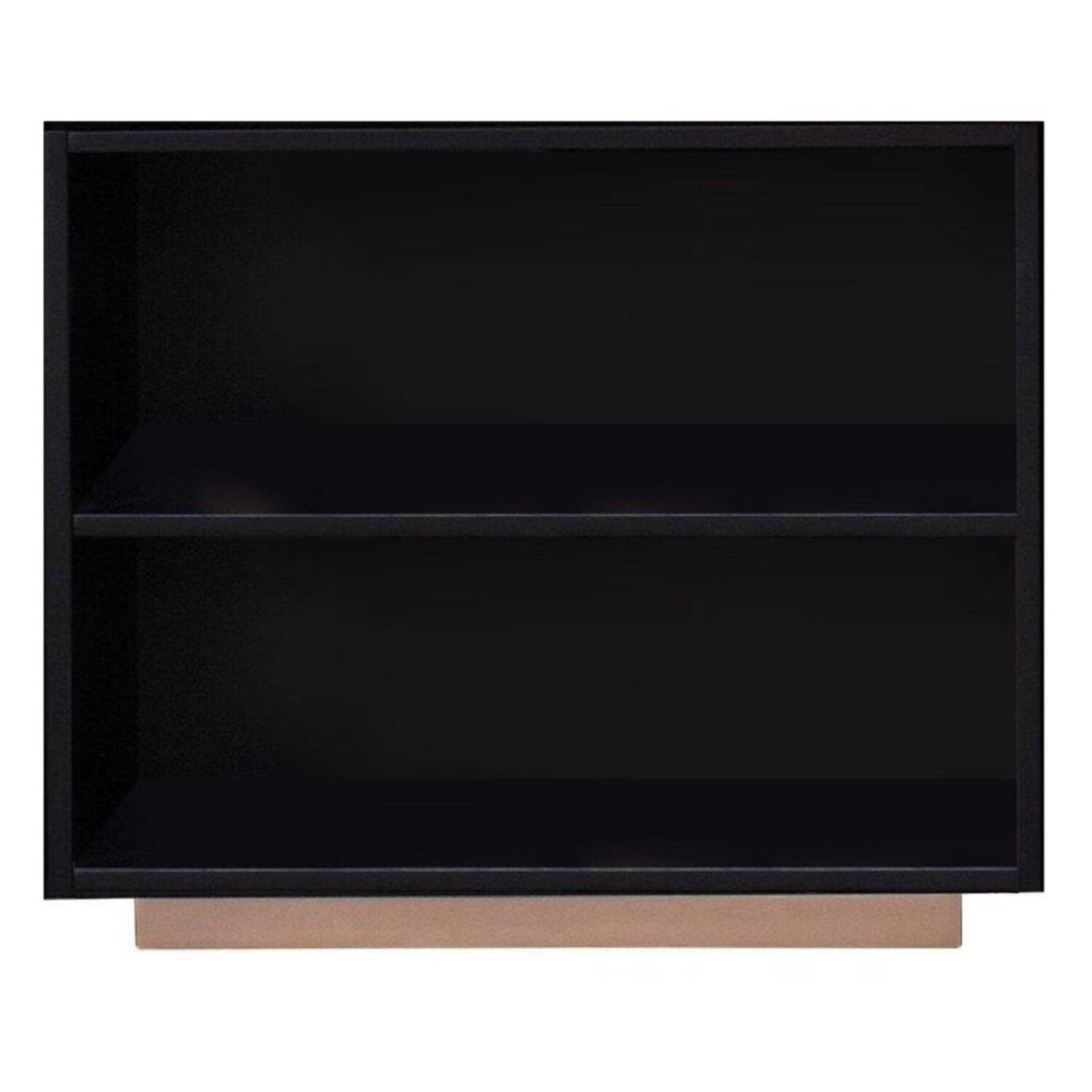 Black And Rose Gold 2 Shelf Bookshelf 2 Or Less Black Gold Standard ...
