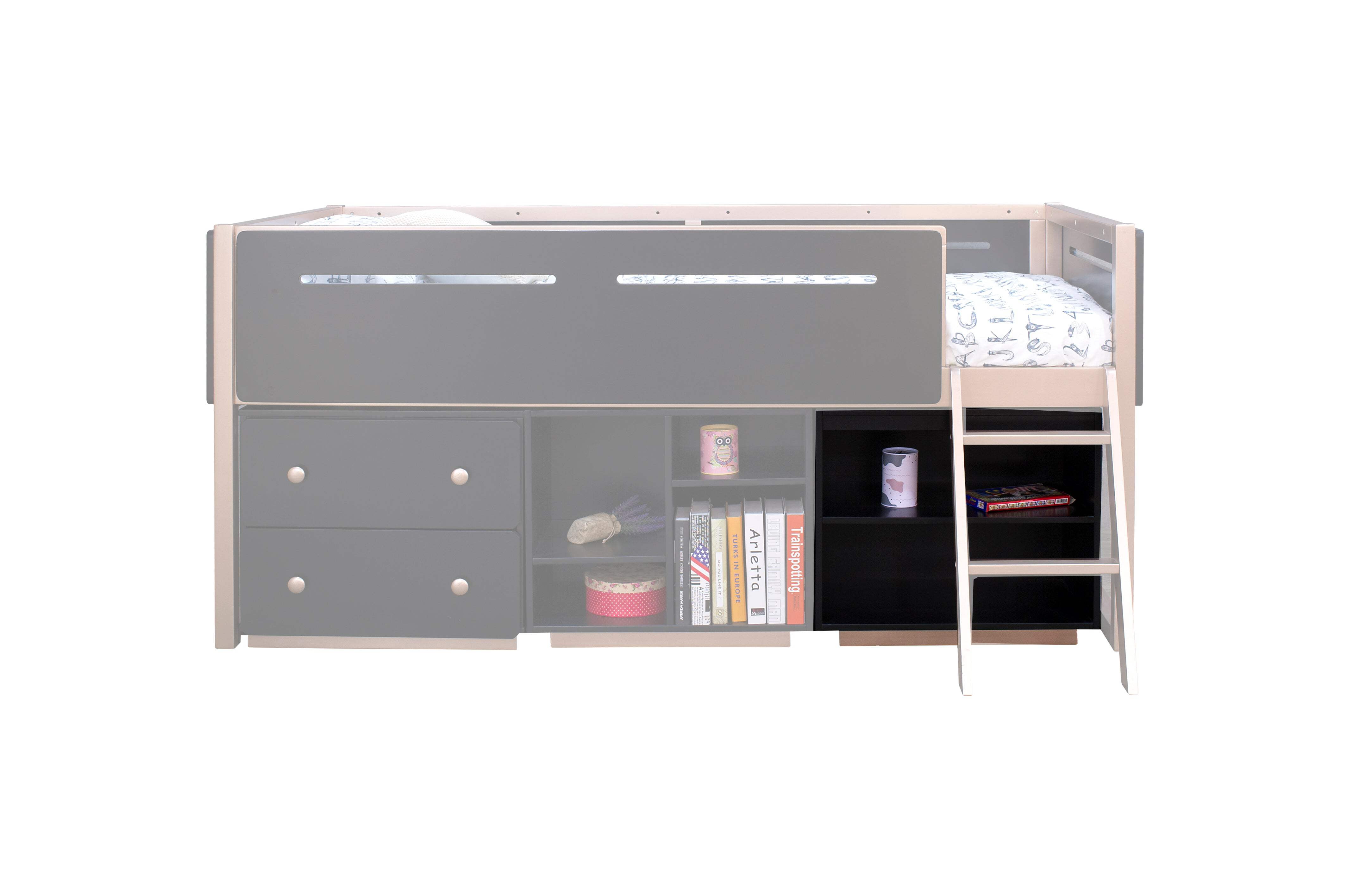 Black And Rose Gold 4 Shelf Bookshelf 4 Black Gold Standard Horizontal ...