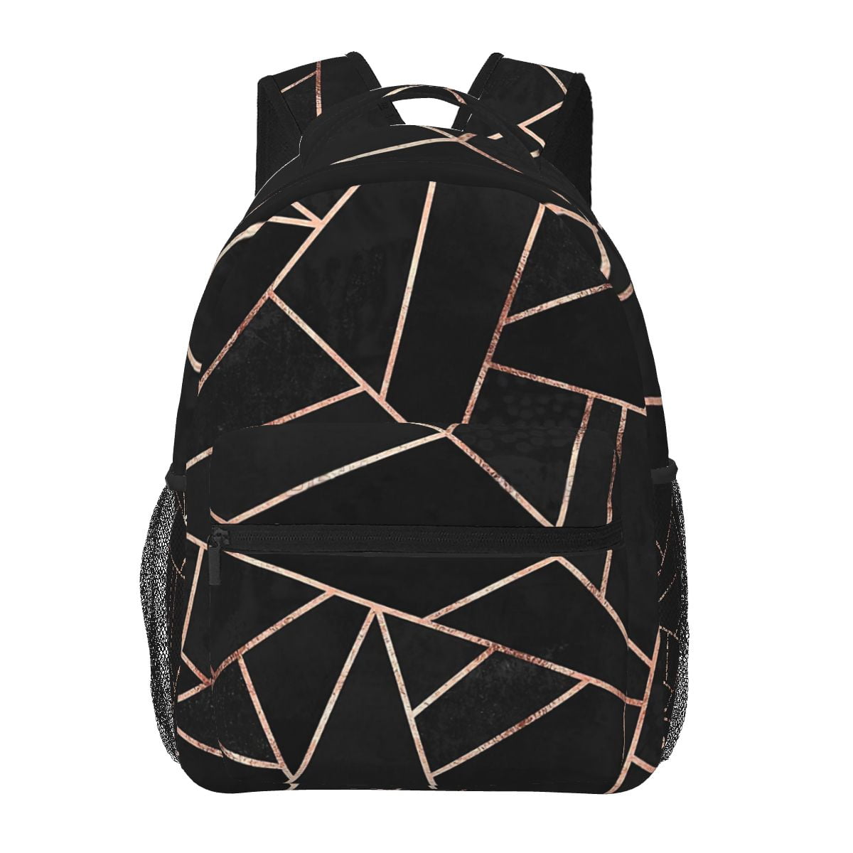 Black And Rose Gold Backpack for Travel RucksackBackpacks for Teenage ...