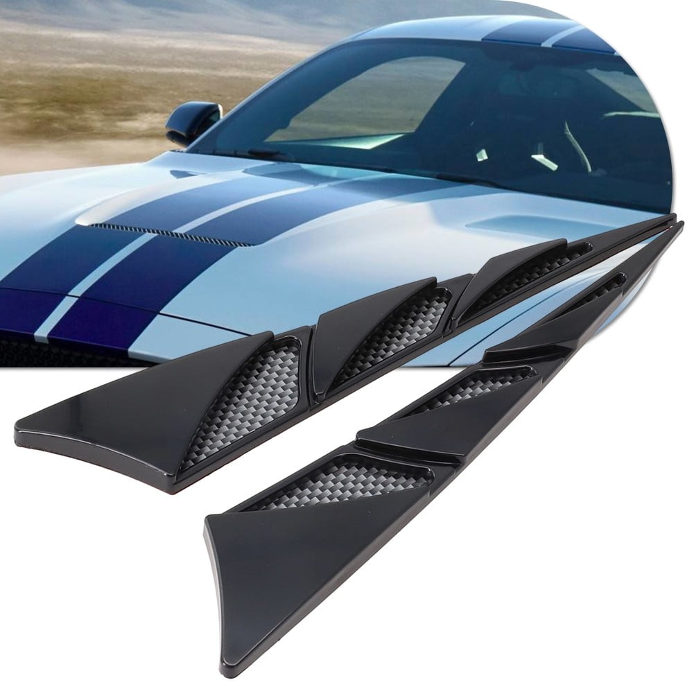 Black And Silver Car Bonnet Hood Scoop Air Intake Inlet Flow Vent ...