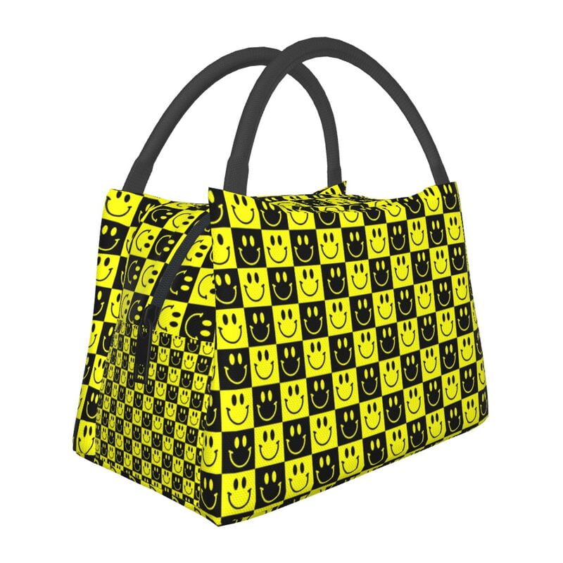 Black And Tan Brown Checkerboard Insulated Lunch Bag for Office ...