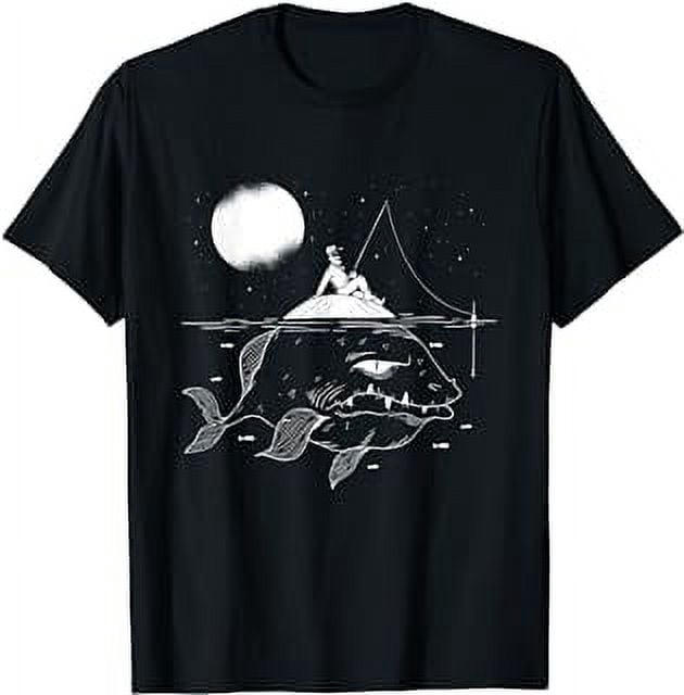 Black And White Abstract Fantasy World Fishing T-Shirt - Walmart.com