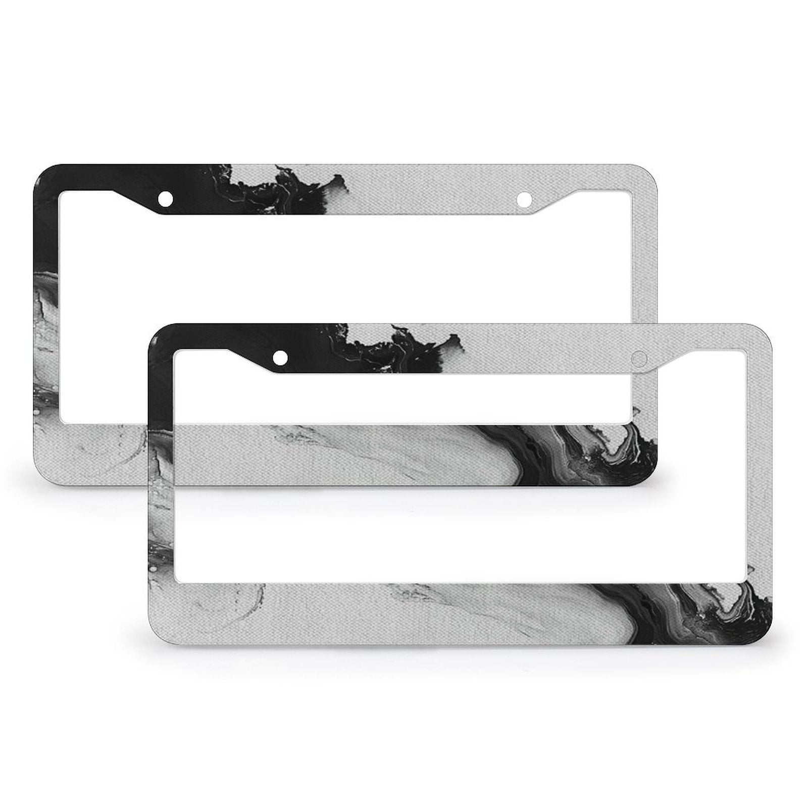 Black And White Abstract License Plate Frame - 2 Pack License Plate ...