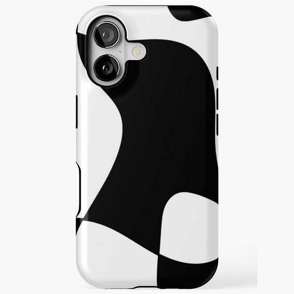 Black And White Abstract Minimalistic Groovy Geometric Shapes iPhone ...