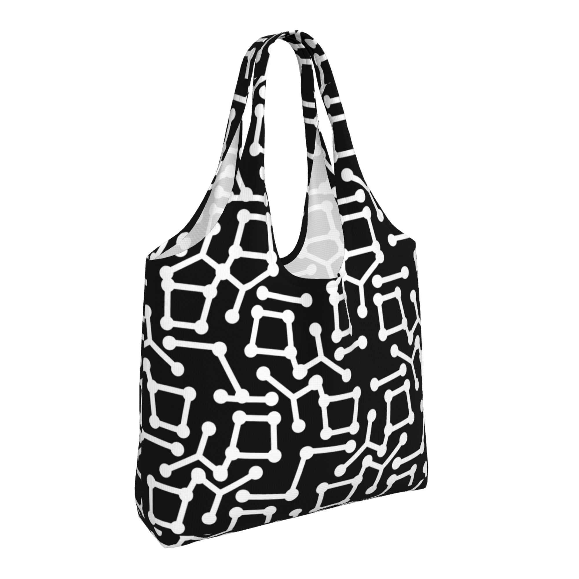 Black And White Abstract Pattern Canvas Tote Pocket For Women,Totes Bag ...