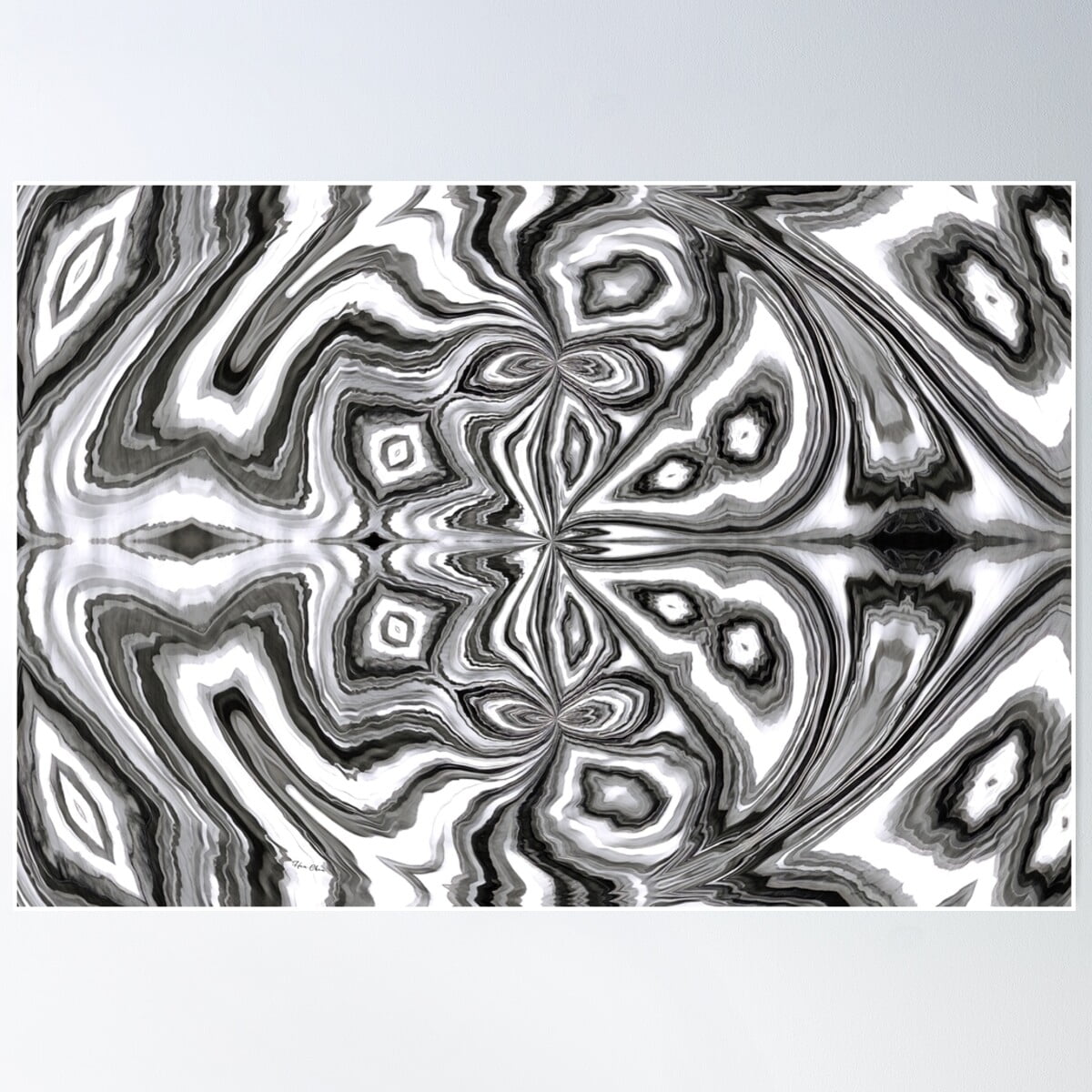 Black And White Abstract Poster Wall Art, Modern Wall Decor For Living ...