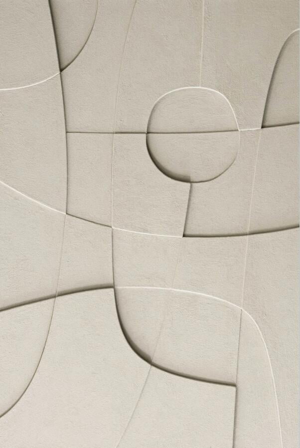 Black And White Abstract Texture 3D Geometry Art Painting On Canvas ...