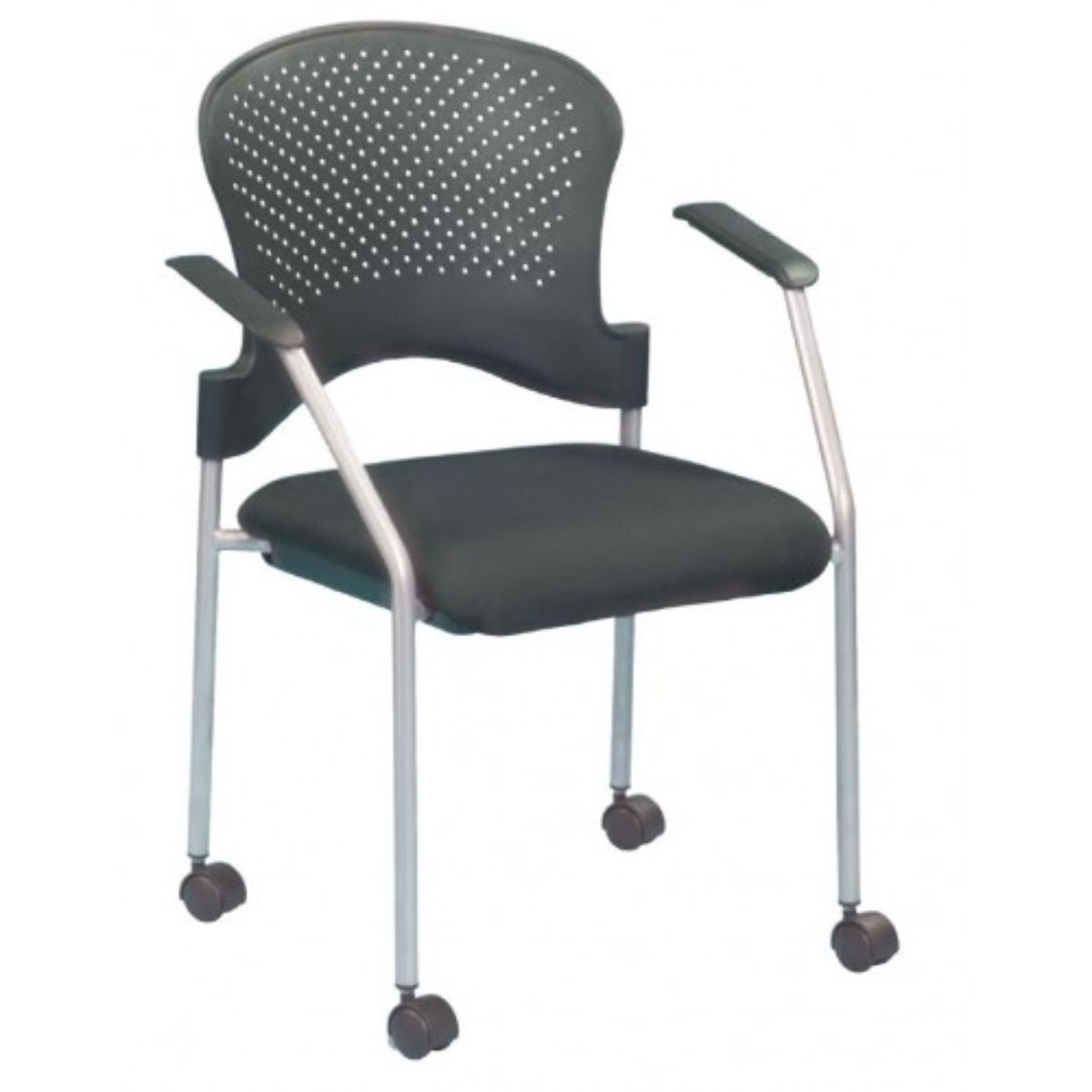 Black And White Adjustable Swivel Plastic Rolling Task Chair - Walmart.com