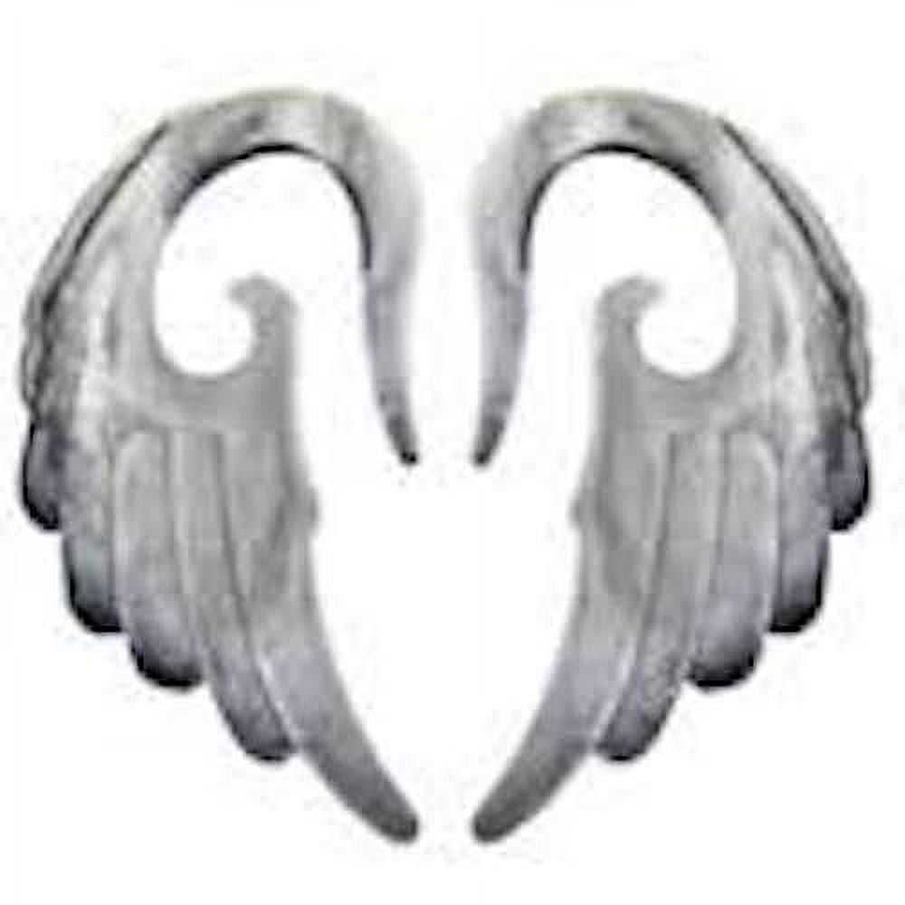 Black And White Angel Wing 00G (10MM) Tapers / Hangers / Stretcher's ...