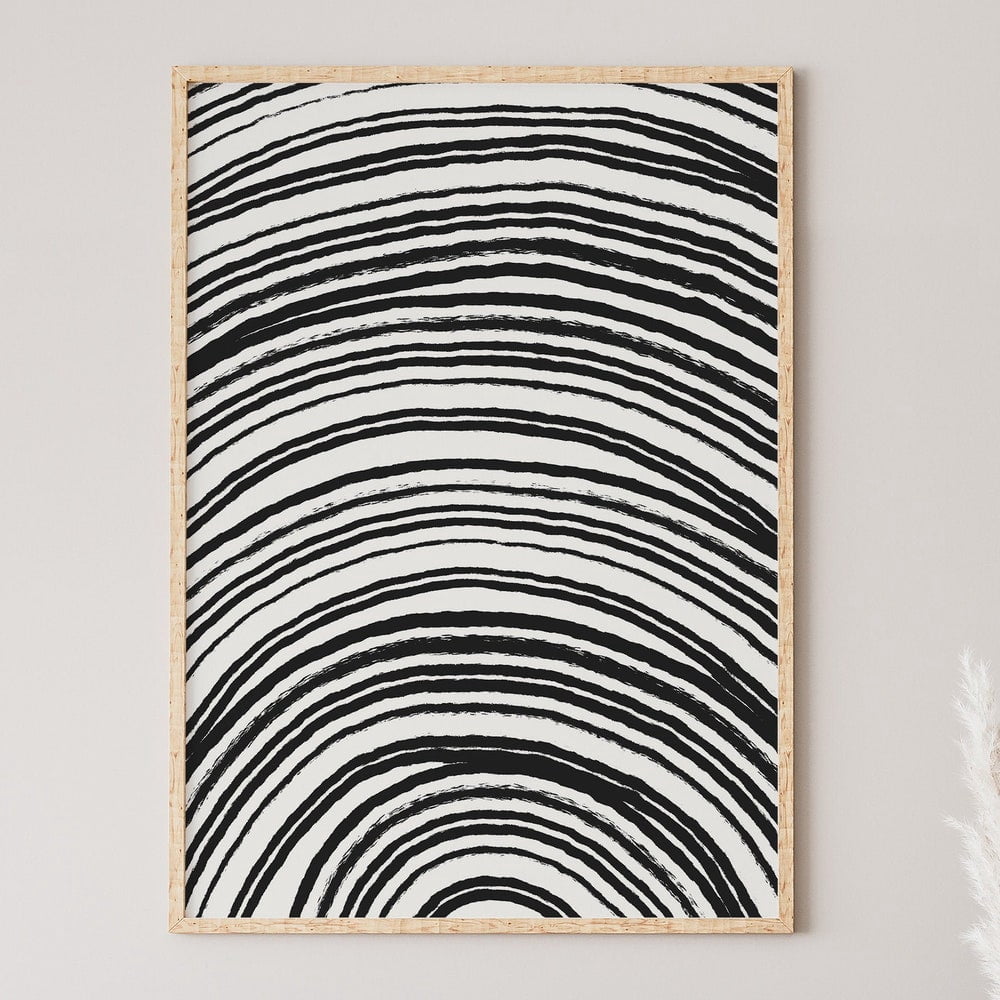 Black And White Art Line Drawing Print Japandi Wall Art Print Brush ...
