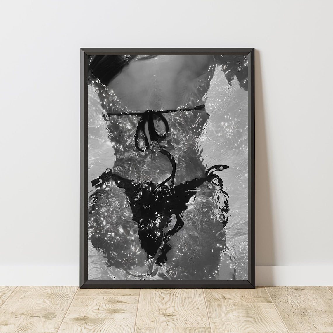 Black And White Bikini Water Aesthetic Minimalist Swimwear Moody Ocean ...