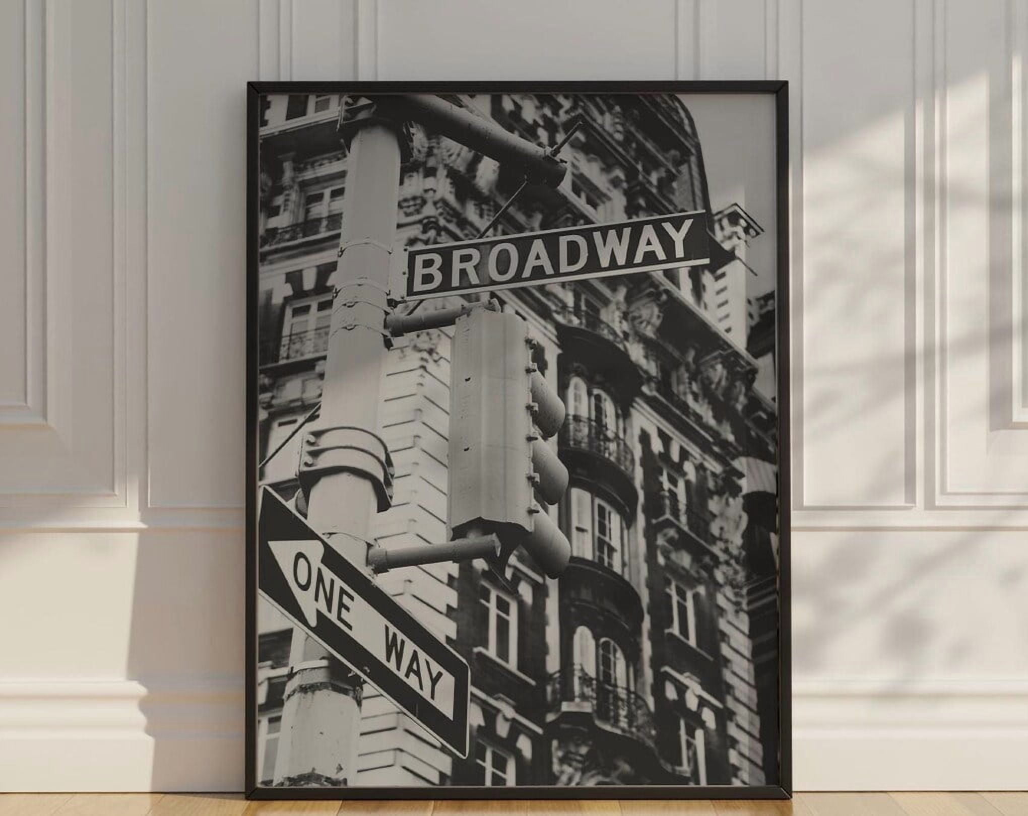 Black And White Broadway Poster Times Square Gifts New York City Street ...