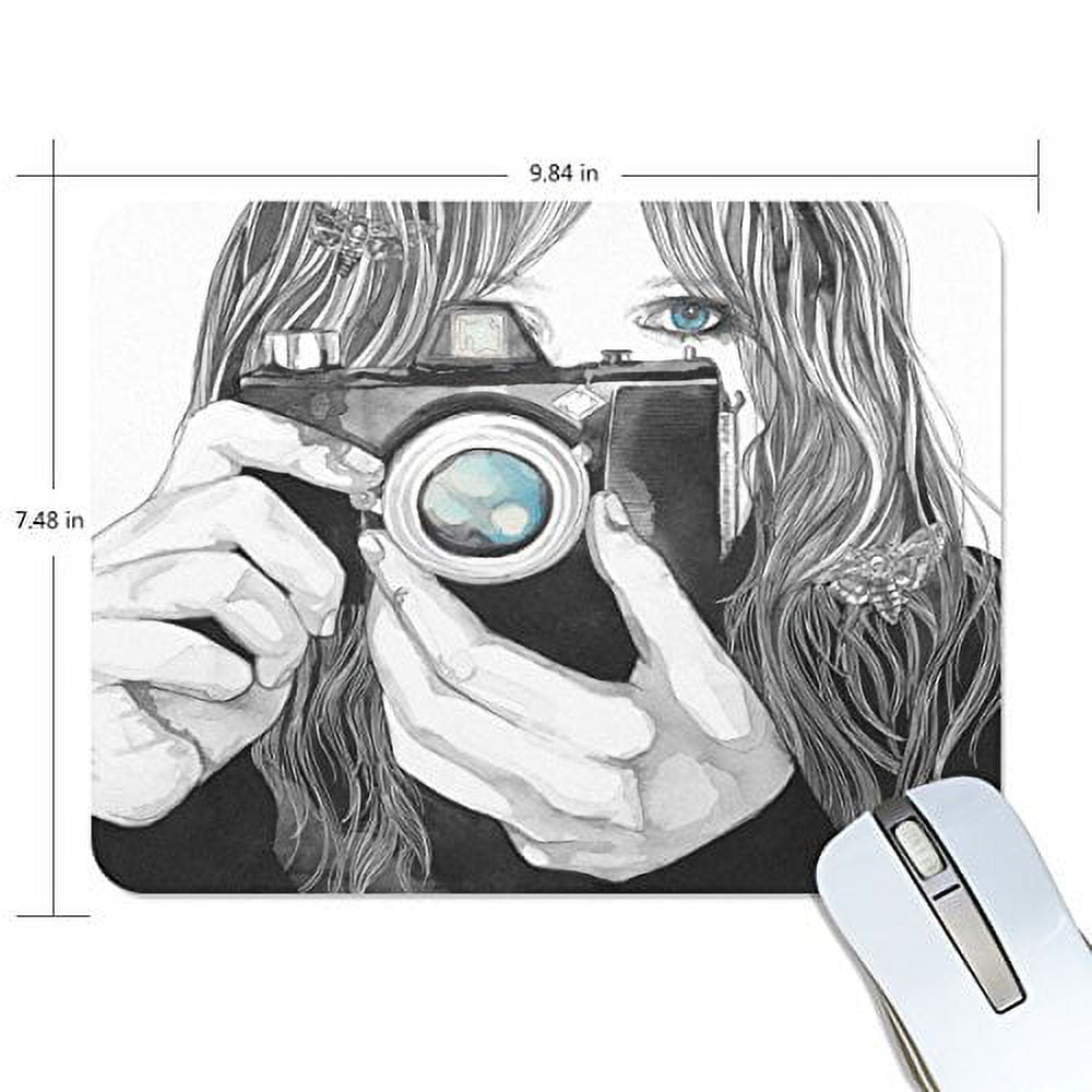 Black And White Camera Mouse pads Gaming Mouse Pad 9.84x7.87 inches ...