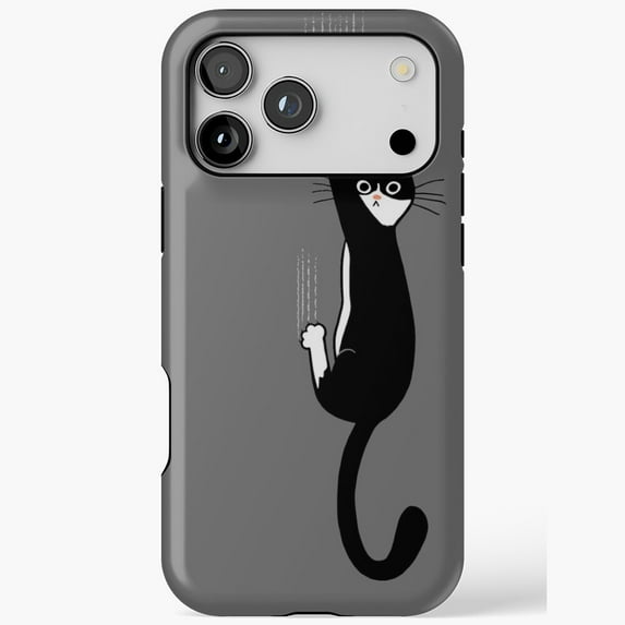 Black And White Cat Hanging On Funny Phone Cover for iPhone 11 12 13 14 ...