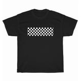 Black And White Checkered Line Stripe Checker T-Shirt Unisex Tee Gift ...