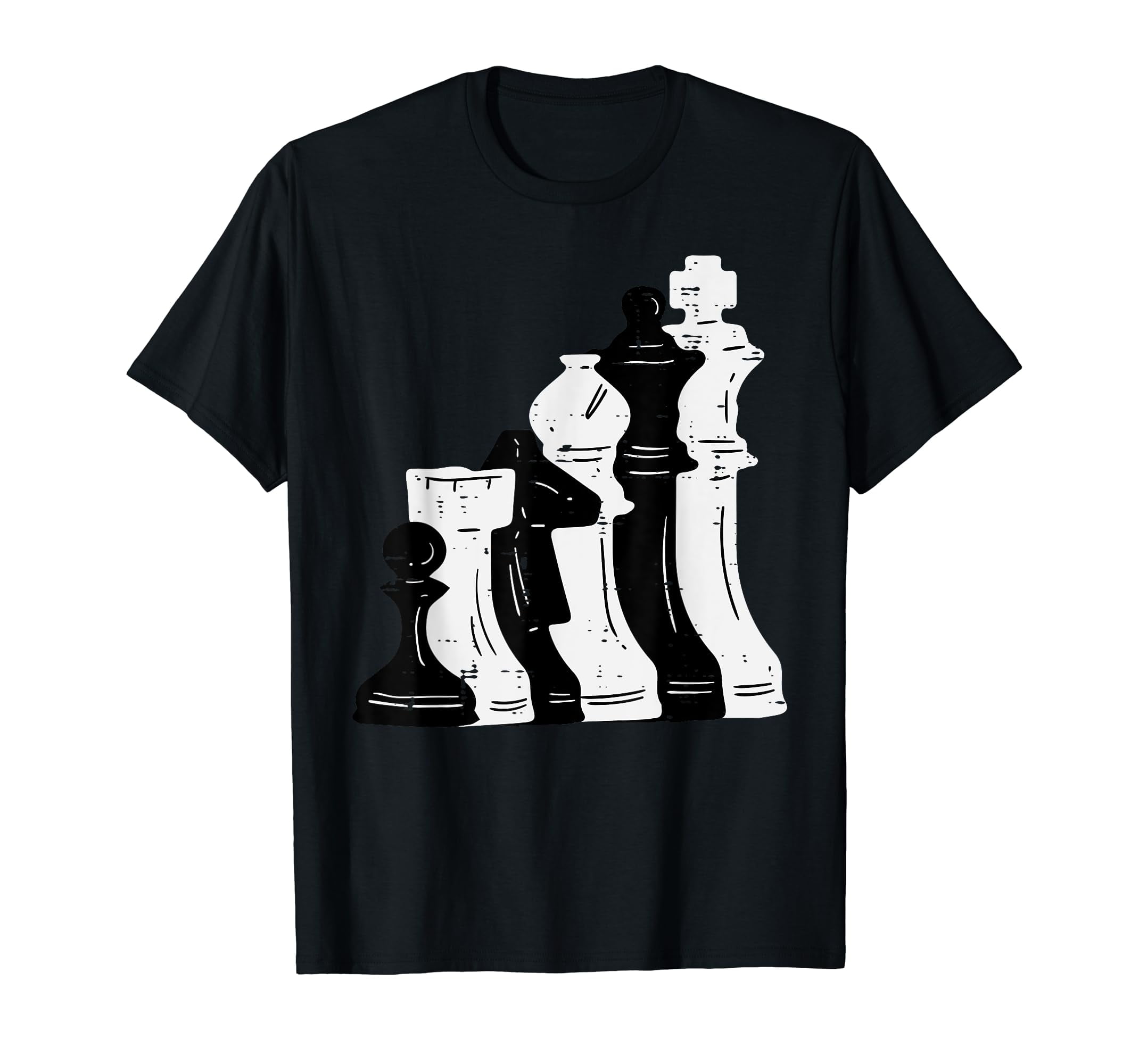 Black And White Chess Pieces Player Master Men Women Kids T-Shirt ...