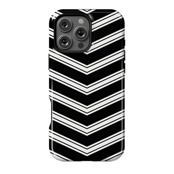 Black And White Chevrons Geometric Pattern iPhone Case 17 16 15 14 13 12 11 Pro Max - Walmart.com