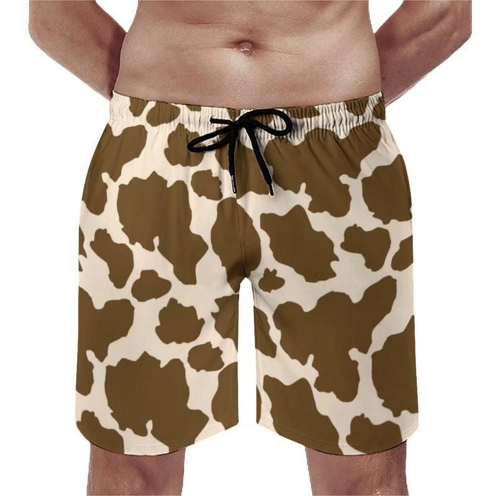 Black And White Cow 3d Print Beach Shorts Men Surf Board Shorts Summer ...