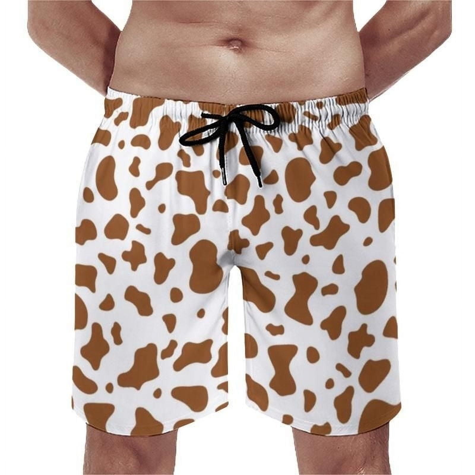 Black And White Cow 3d Print Beach Shorts Men Surf Board Shorts Summer ...