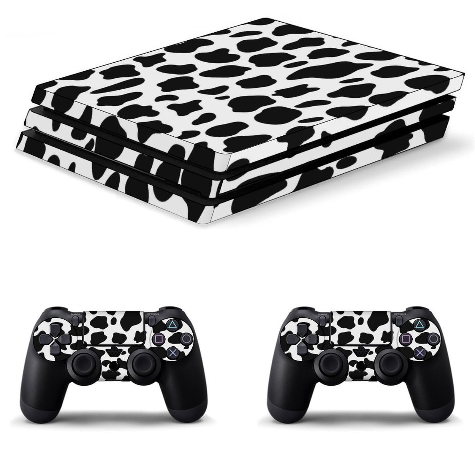 Black And White Cow Print PS4/PS4 Pro/PS4 Slim Skin Sticker For Console ...