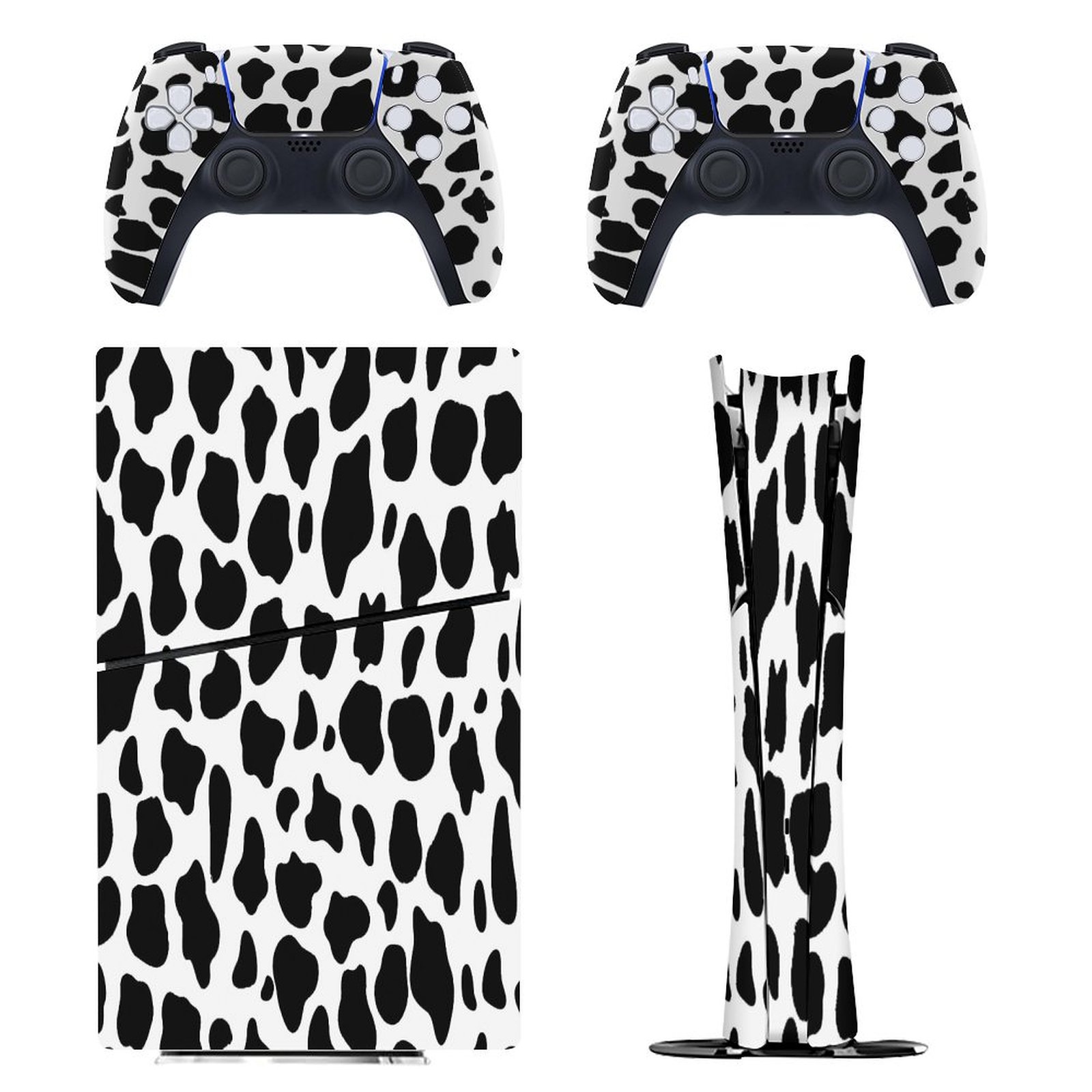 Black And White Cow Print PS5/PS5 Pro/PS5 Slim Digital Disc Skin ...