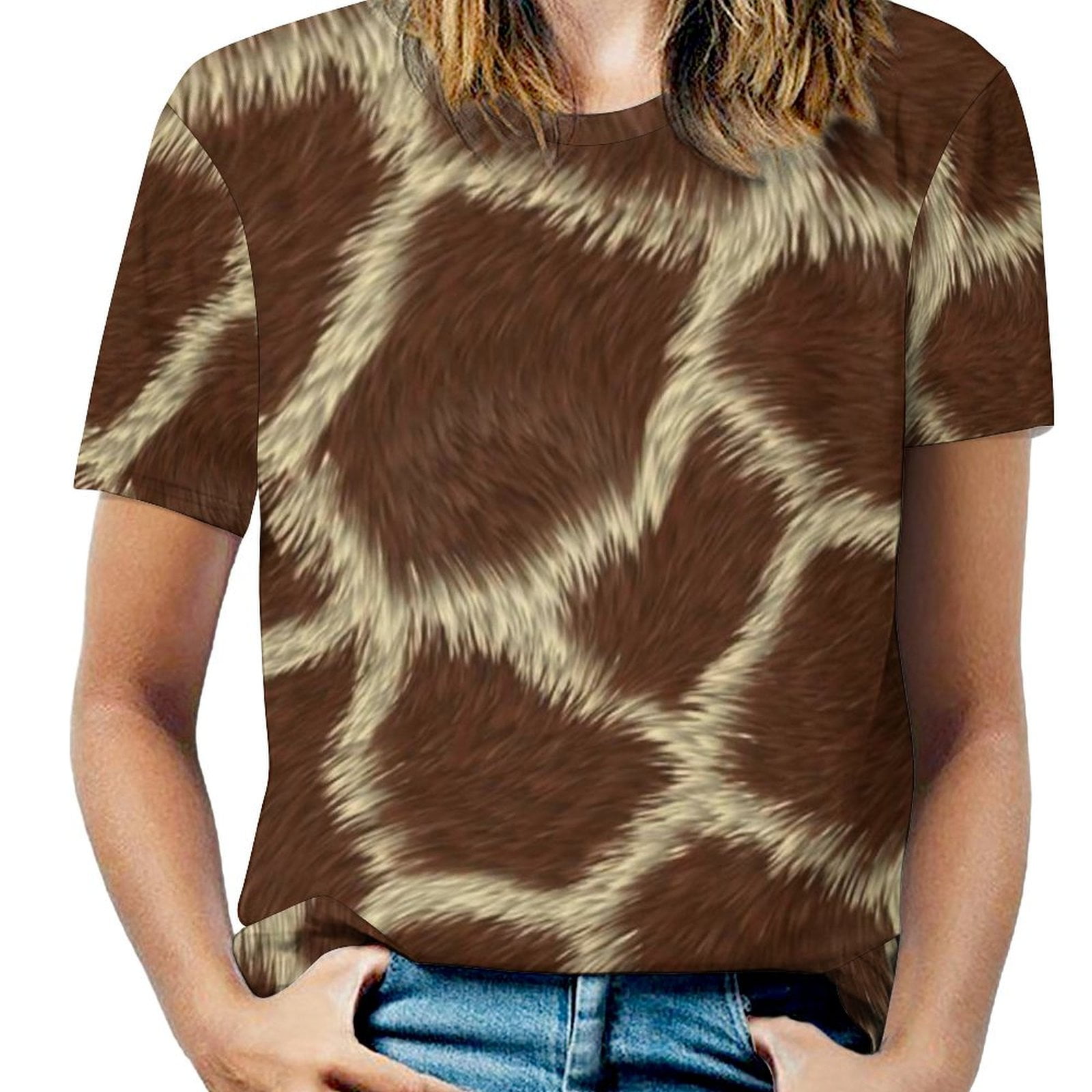 Black And White Cow Print T Shirt O Neck Cow Pattern Spots Animal Overd ...