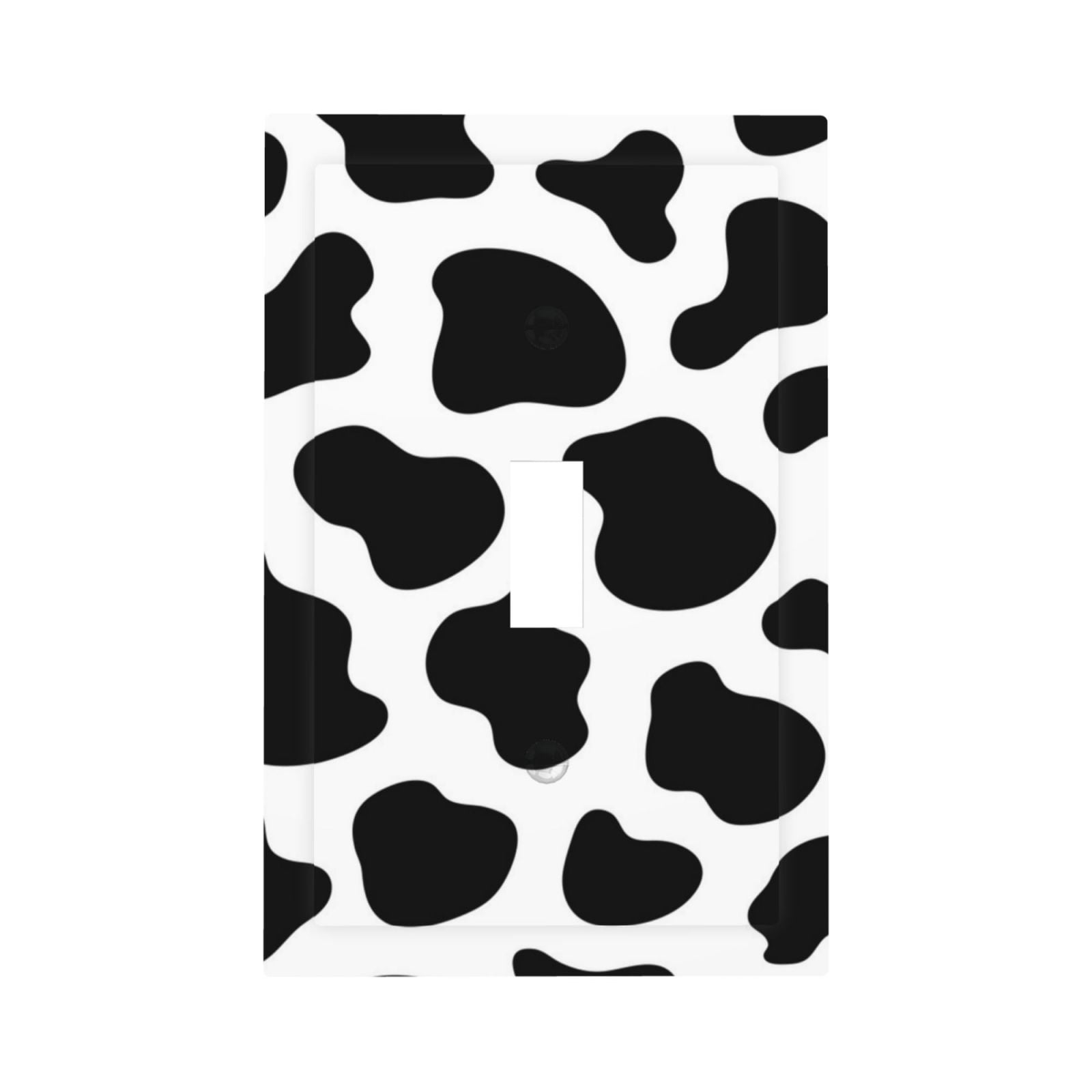 Black And White Cow Skin Print Single Toggle Wall Plate 1 Gang ...