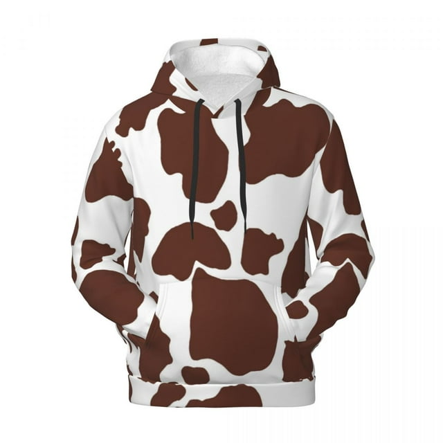 Black And White Cow Streetwear Hoodies Autumn Cow Spots Vintage ...