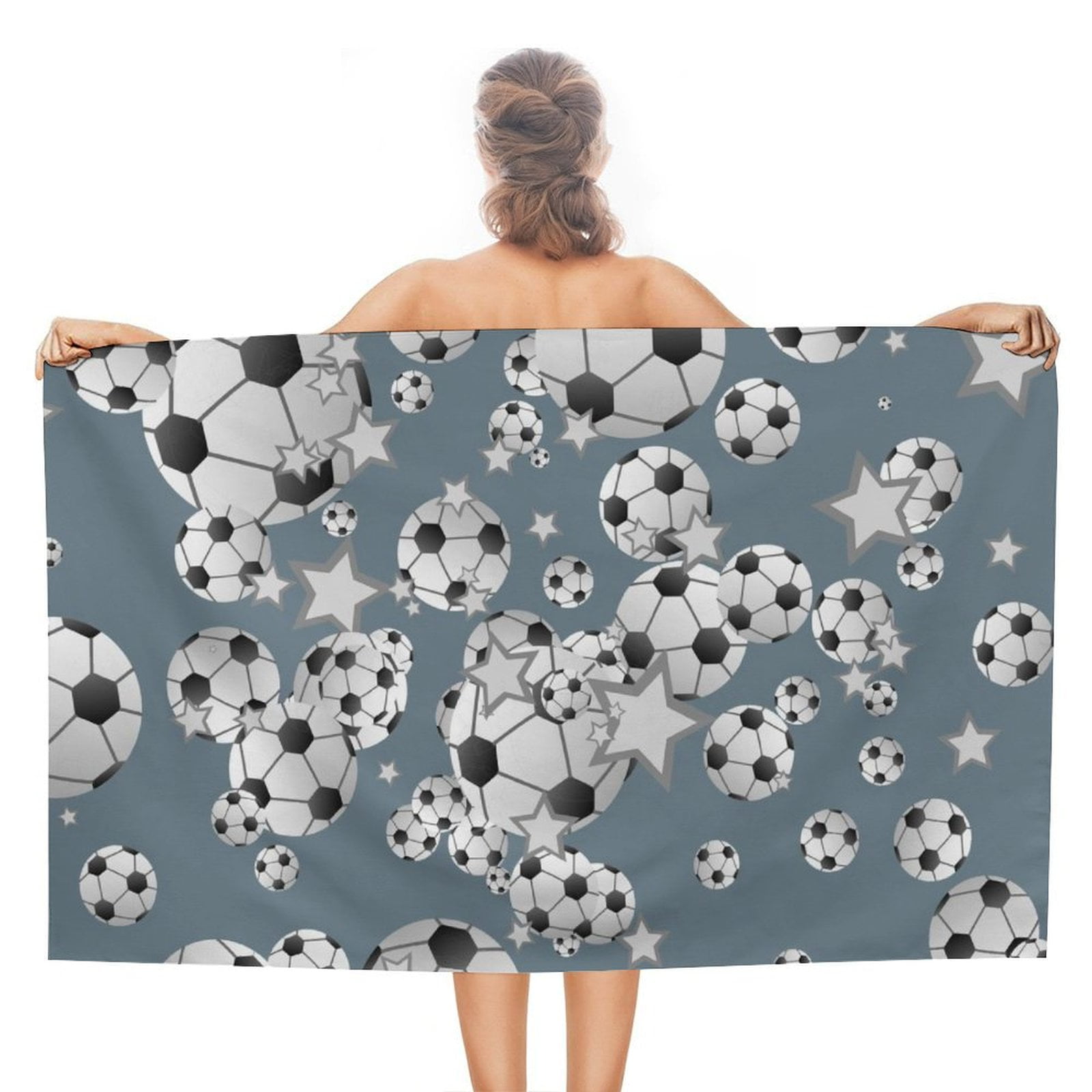 Black And White Football Stars Beach Towels Pool Towels for Adults ...