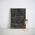Black And White Geometric Wall Art Modern Abstract Line Design ...