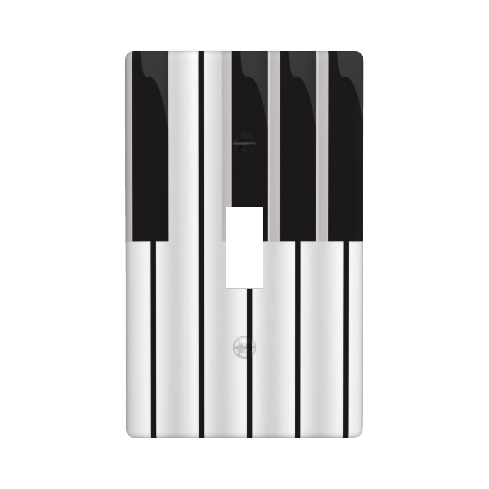 Black And White Inspired Stripes Piano Keys Single Toggle Light Switch ...