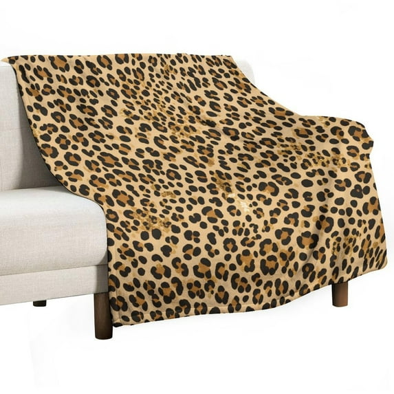 Black And White Leopard Print Throw Blanket for Women, Men- Super Soft ...