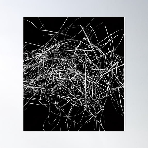 Black And White Linear Abstract Art Photography 2 Poster Wall Art ...