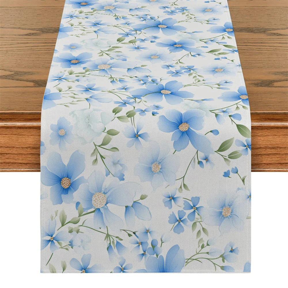 Black And White Lines Floral Table Flag Cartoon Stars Tables Runners ...