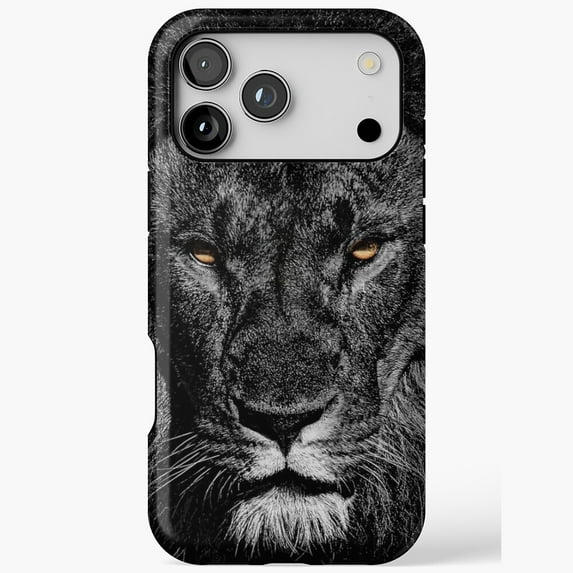 Black And White Lion Wild Animal Art Phone Cover for iPhone 11 12 13 14 ...