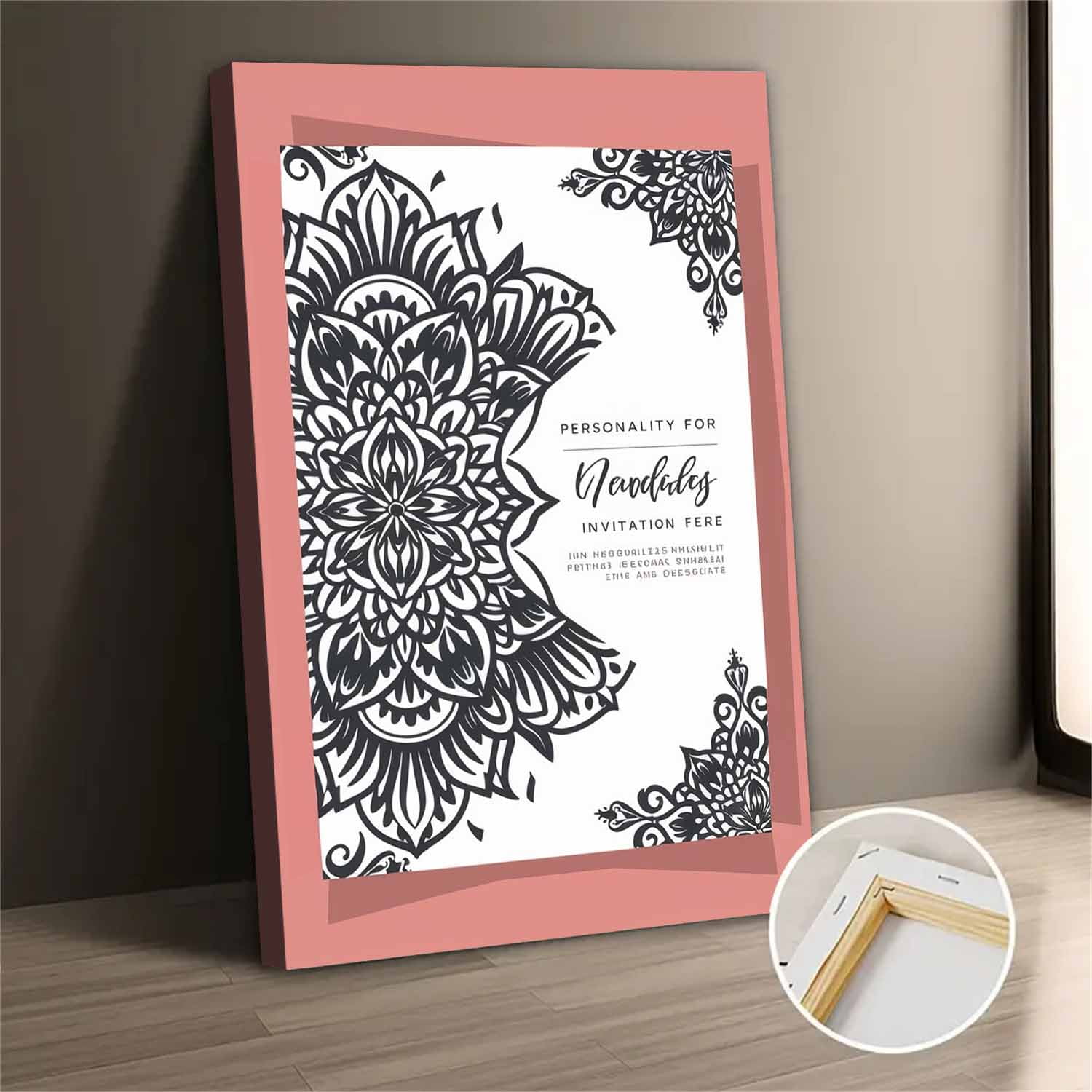 Black And White Mandala Canvas Wall Art For Bedroom Decor - Walmart.com