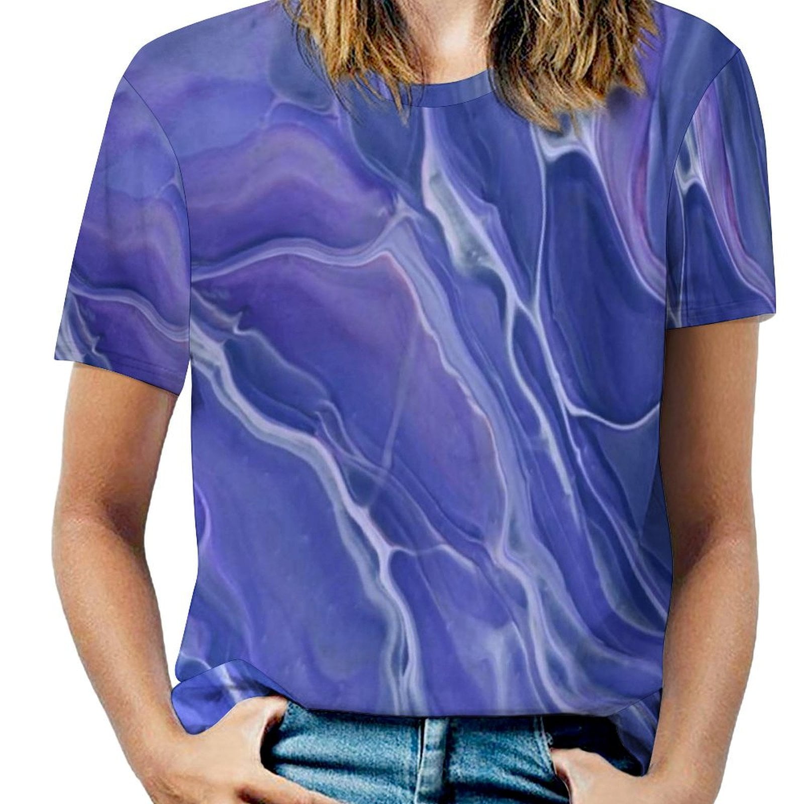 Black And White Marble T Shirt Visual Contrast Stripe Abstract Vintage ...